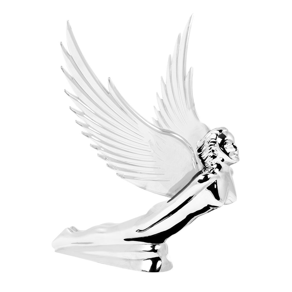 Chrome Flying Goddess Hood Ornament With Windrider Illuminated Wings ...