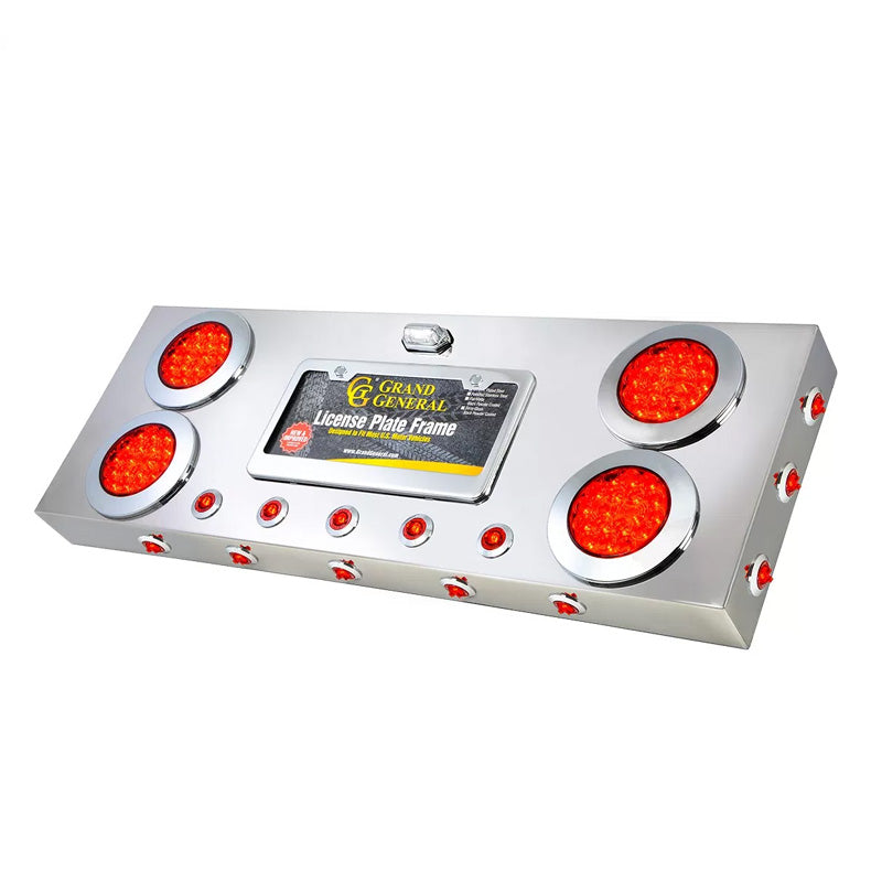 Stainless Rear Center Light Panel With 4 And 1 Inch Dual Function LEDs ...