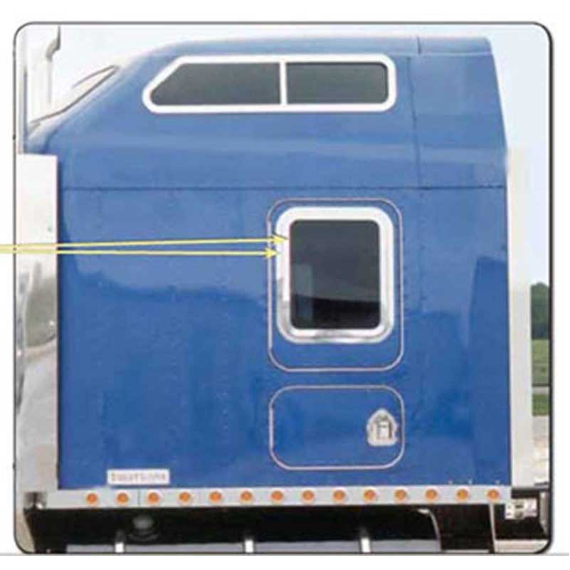 Stainless Steel Sleeper Door Chopped Window Trims – Green Truck ...